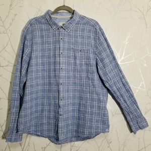 Report Collection | Shirts | Report Collection Windowpane Checks Linen ...